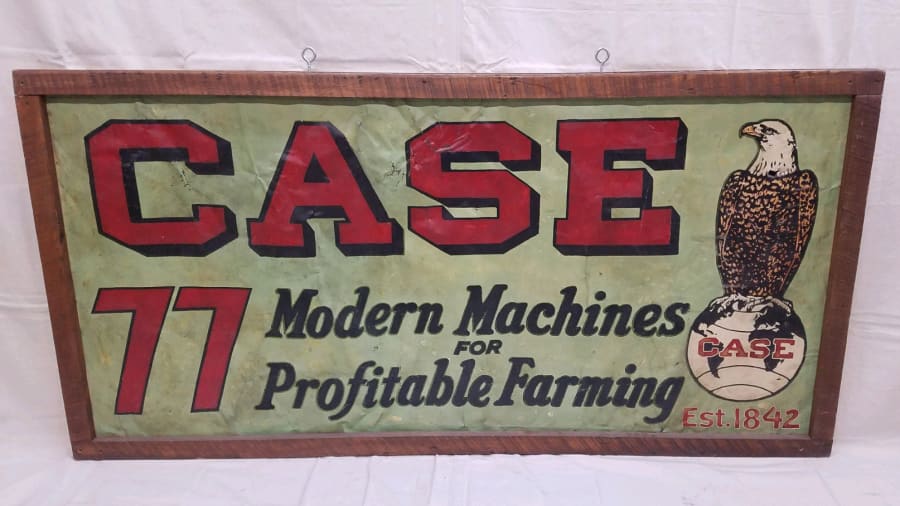 Case Single Sided Smalt Sign 72x36 for Sale at Auction - Mecum Auctions