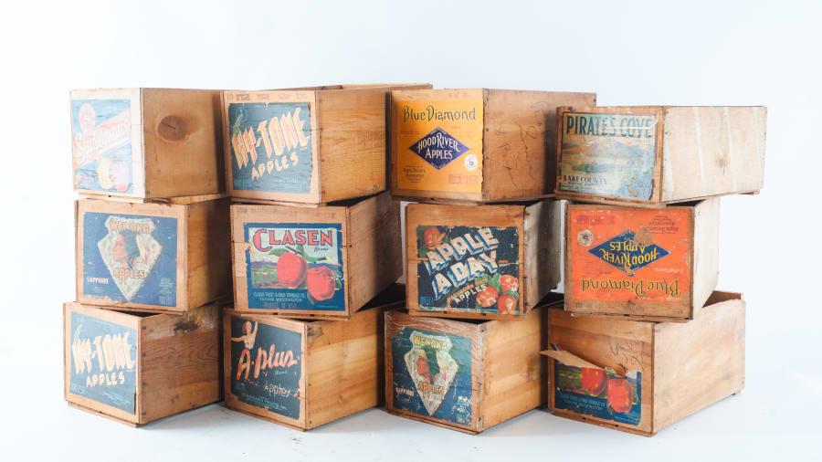 Wood Apple Boxes Lot Of 12 for sale at Davenport 2020 as M267 - Mecum ...