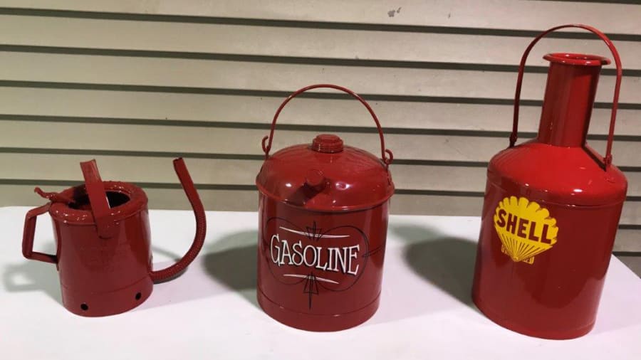 Gas And Oil Cans Lot Of 3 at Davenport 2020 as H70 - Mecum Auctions