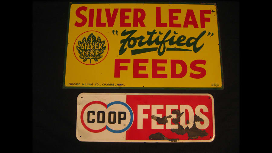 Feed SST Signs Lot Of 2 at Davenport 2020 as H426 - Mecum Auctions