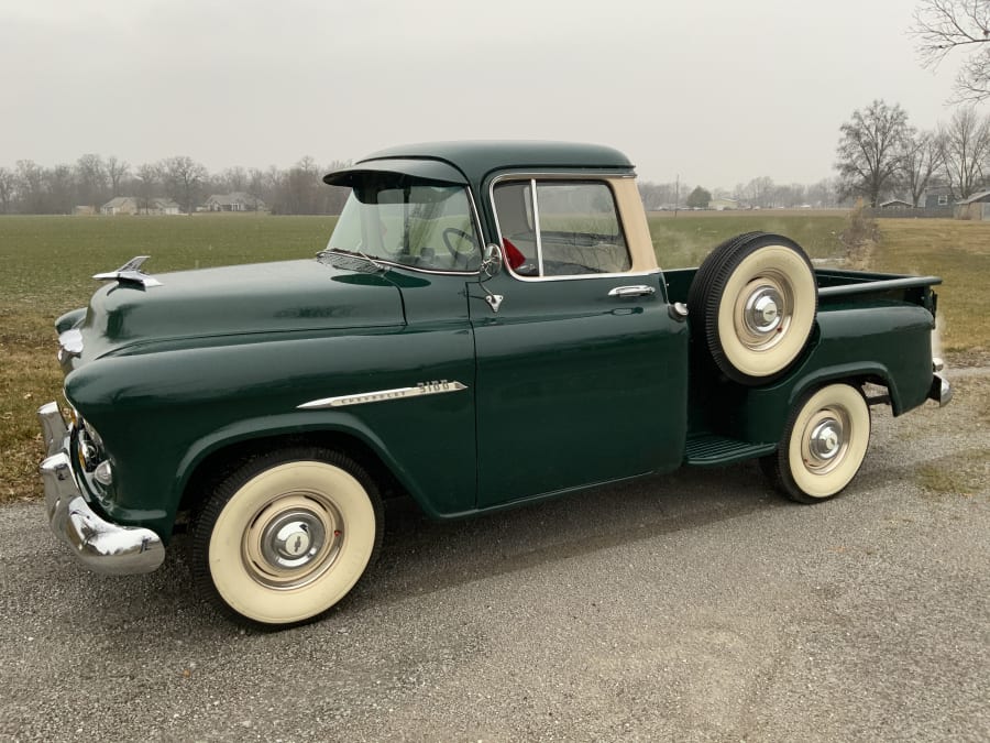 1955 Chevrolet 3100 Pickup at Gone Farmin' Spring Classic 2021 as K55 ...