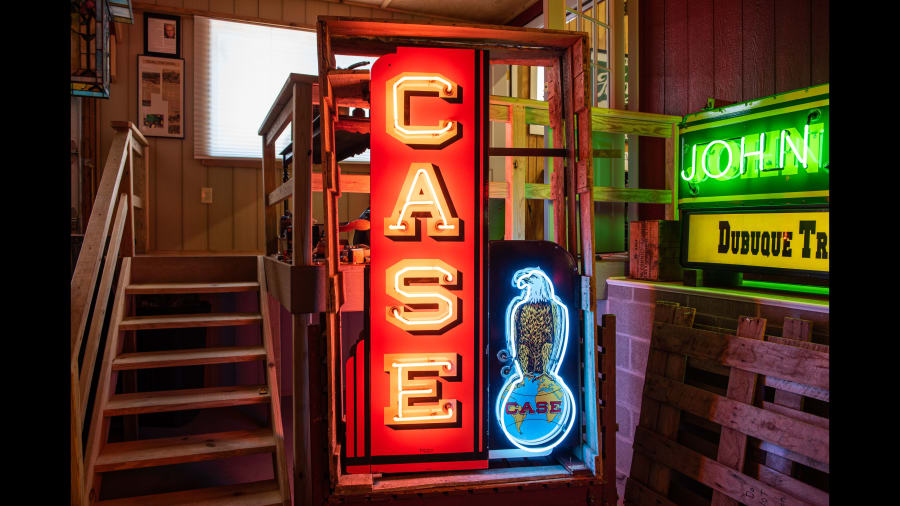 Case Vertical Double-Sided Porcelain Neon Sign NOS at Gone Farmin ...