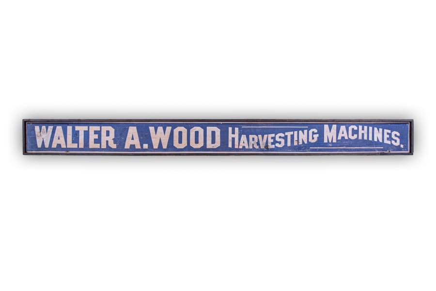 Walter A. Wood Harvesting Machines Smalt Sign at Gone Farmin' Spring ...