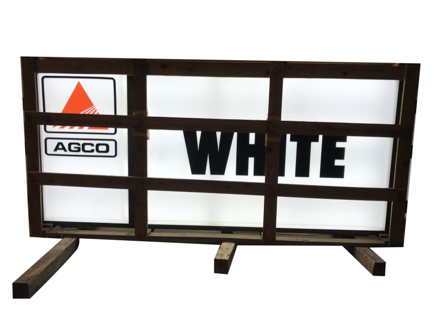Agco White Double-Sided Light-Up Sign at Gone Farmin' Spring Classic ...