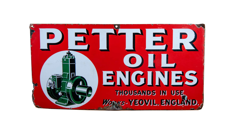Petter Oil Engines Single-Sided Porcelain Sign for Sale at Auction ...