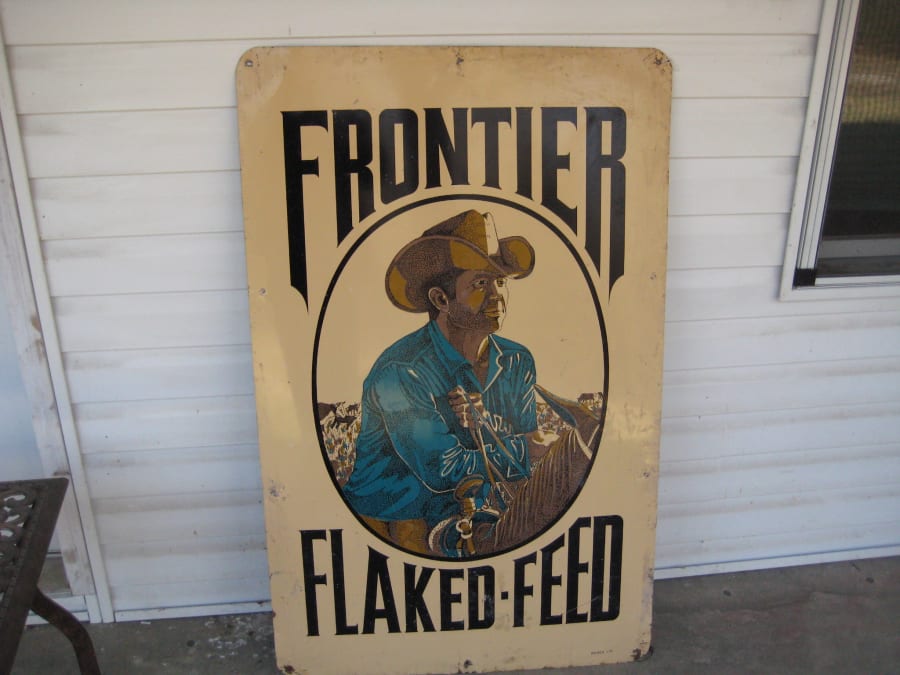 Frontier Flaked Feed Sign for Sale at Auction - Mecum Auctions