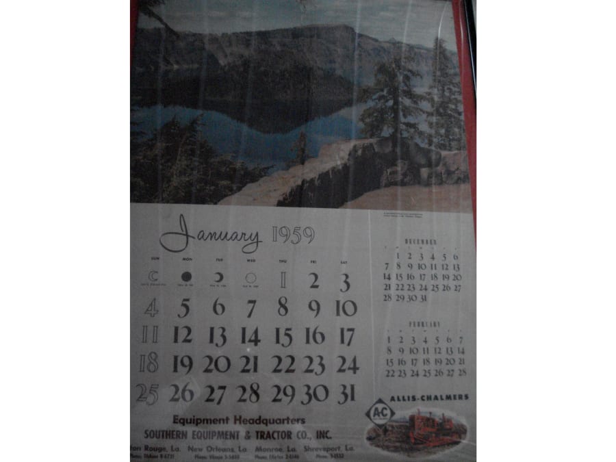 1959 Allis Chalmers Framed Calendar at Gone Farmin' Iowa 2013 as M46 ...