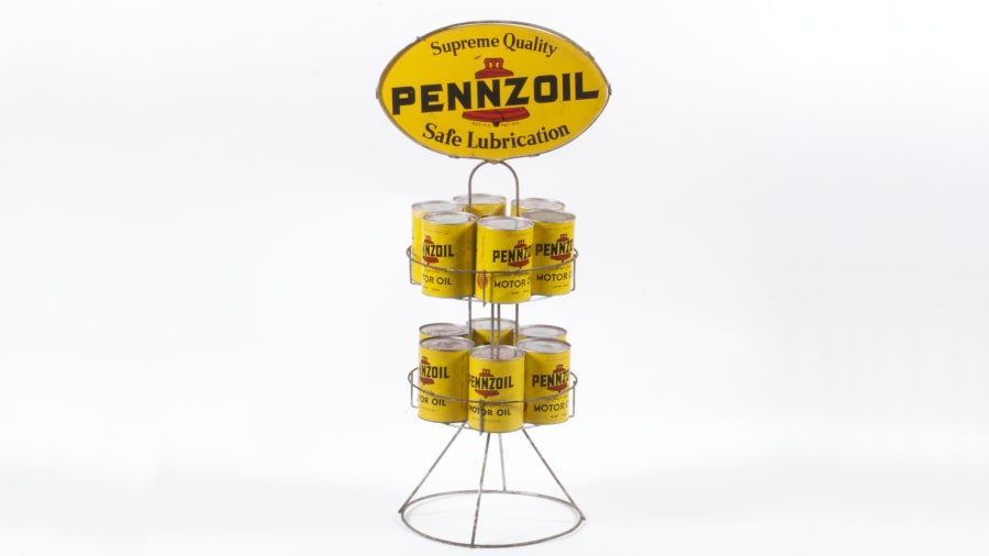Pennzoil Oil Can Display 12 Oil Cans at Gone Farmin' Iowa Premier 2015 ...