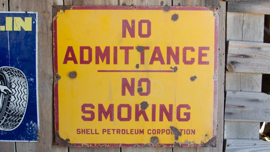 Shell No Admittance No Smoking SSP 30x26 at Gone Farmin' Iowa Premier ...