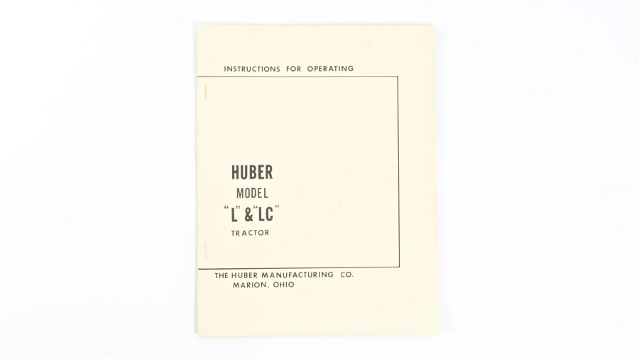 Huber Model L & Lc Tractor Brochure at Shorewood 2016 as M121 - Mecum ...