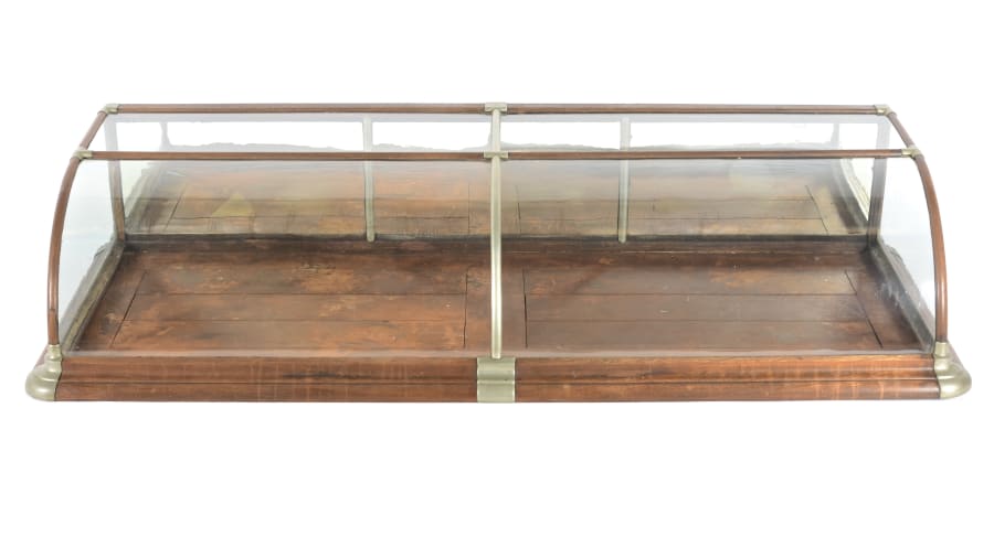 Antique Curved Glass Case 72x16x27 at Charles Schneider Collection 2016 ...