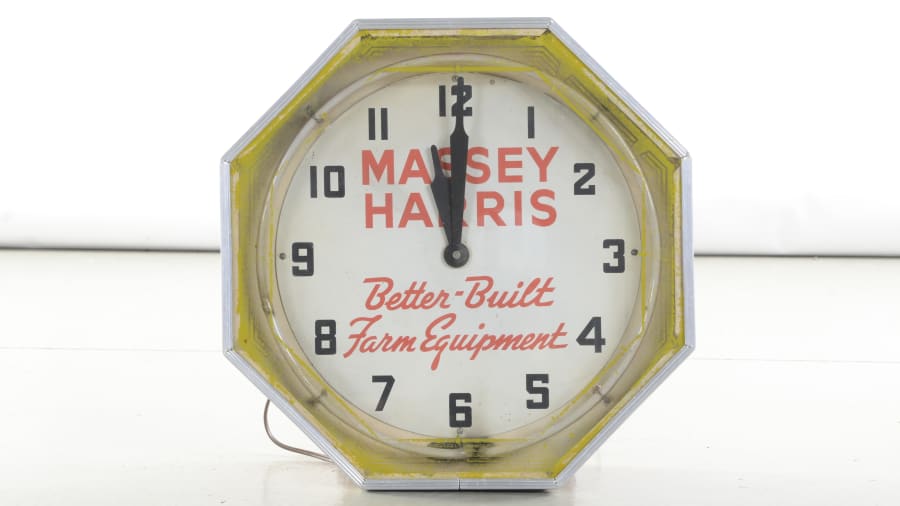 Massey Harris Neon Clock 18x18x7 at Charles Schneider Collection 2016 ...
