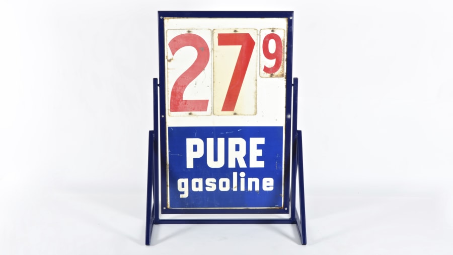 Pure Gasoline Gas Station Curb Sign DST 32x46x26 at Charles Schneider ...