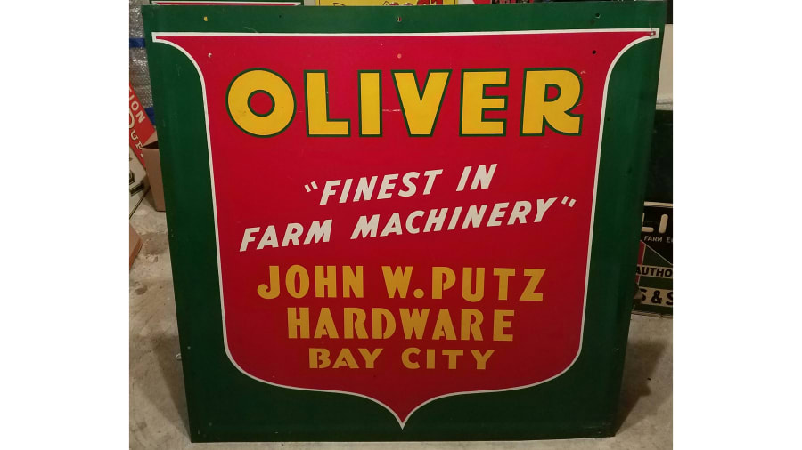 Oliver Sign & Pole DST 40x40 at Davenport 2016 as M149 - Mecum Auctions