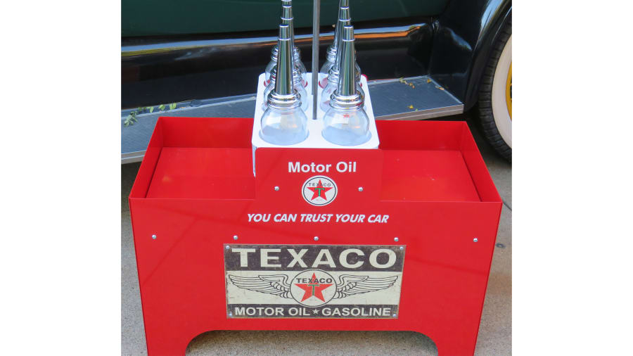 Texaco 3 Tier Oil Bottle Rack With Bottles 16x23x32 for Sale at Auction ...