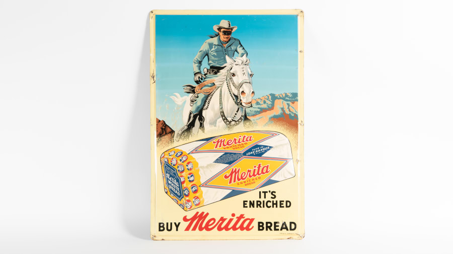 Lone Ranger Merita Bread Sign SSTE 34x36 at Davenport 2016 as M133 ...