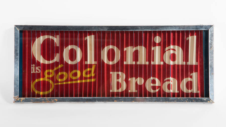 Colonial Bread Sign 26.75x10.25 at Davenport 2016 as M136 - Mecum Auctions