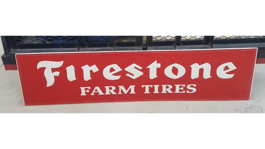 Firestone Farm Tires NOS Tin Sign SST 72x18 for Sale at Auction - Mecum ...