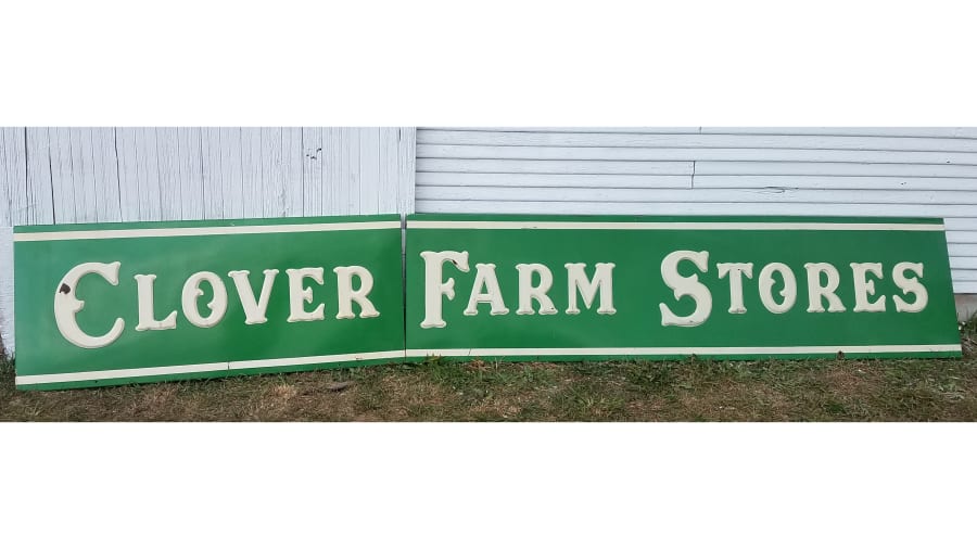 Clover Farm Store Two Piece Sign SSP 169x27 for Sale at Auction - Mecum ...