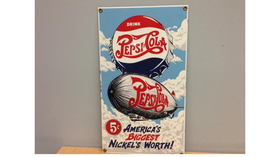 1995 Pepsi Sign at Gone Farmin' Iowa Premier 2018 as H171 - Mecum Auctions