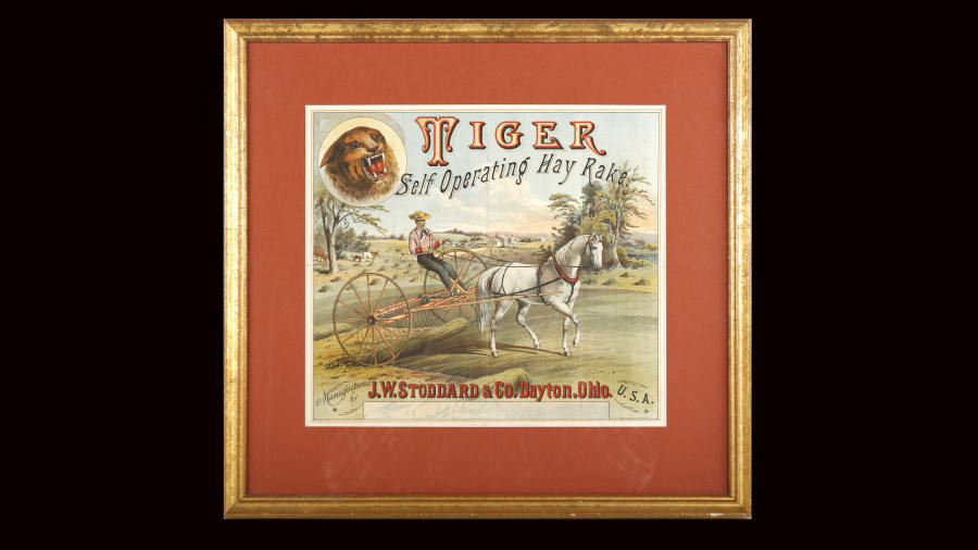 Tiger Hay Rake Lithograph 19x18 at Gone Farmin' Iowa Premier 2018 ...