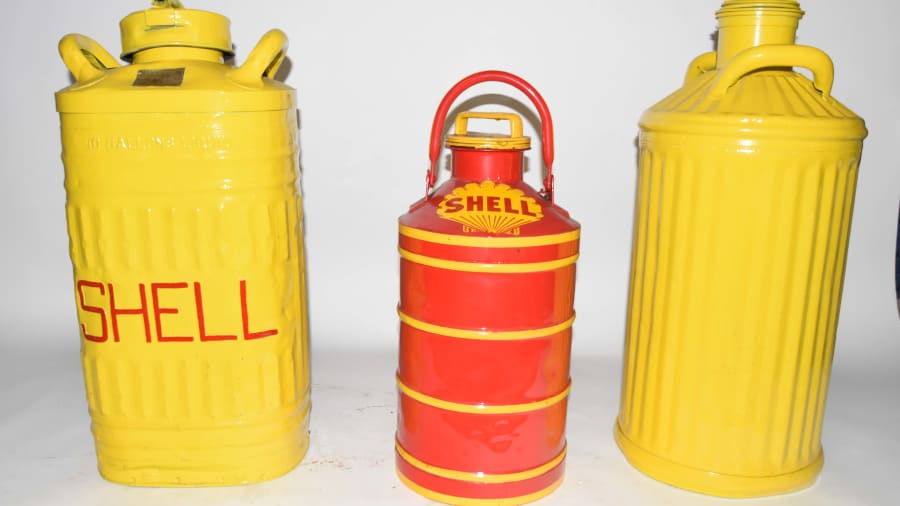 Shell Gasoline 10 Gallon Cans Lot Of 3 at Gone Farmin' Iowa Premier ...