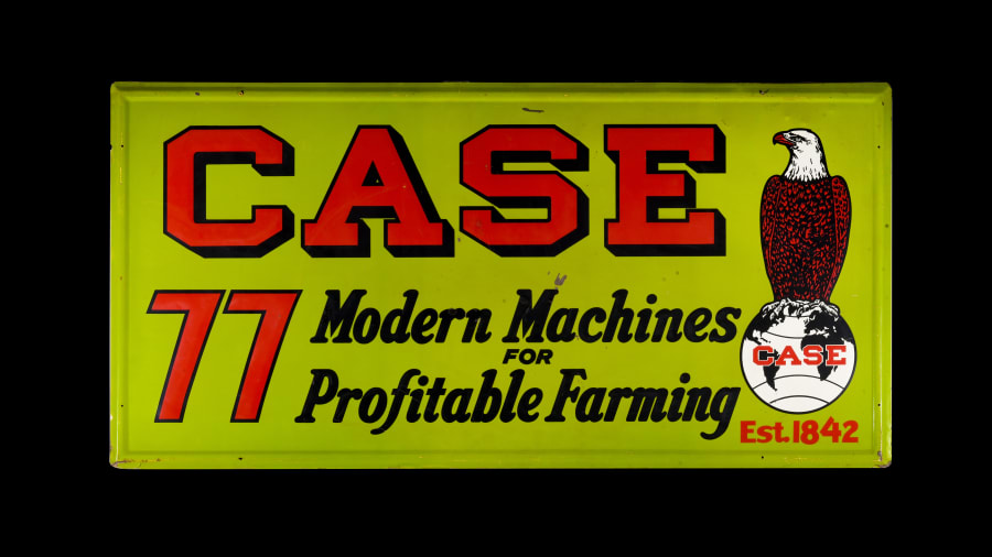Original Case 77 Modern Machines Embossed Tin Sign 72x36 for Sale at ...