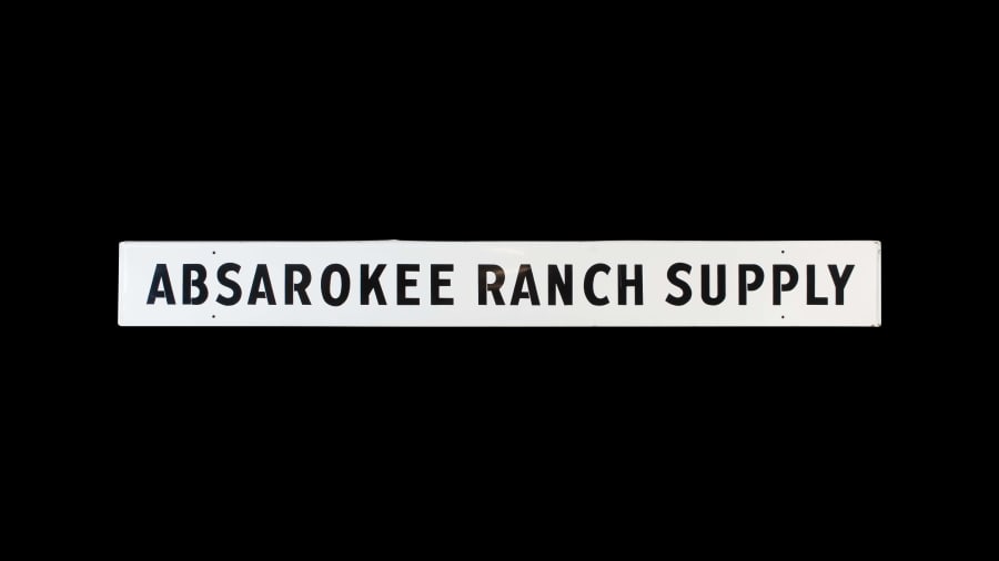1930s Conoco Absarokee Ranch Supply Dealer Tin Sign 94x11 at Gone ...