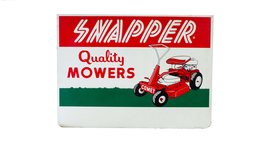 1960s Snapper Quality Mowers Double-Sided Tin Sign 42x31.5 for sale at ...