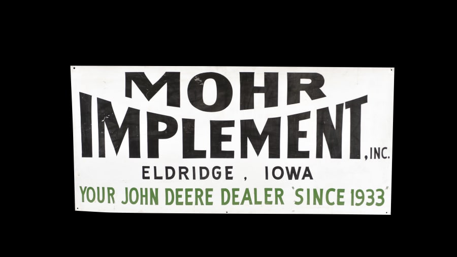 John Deere Dealer Mohr Implement, Single-Sided Tin Tacker 49x23 at Gone ...