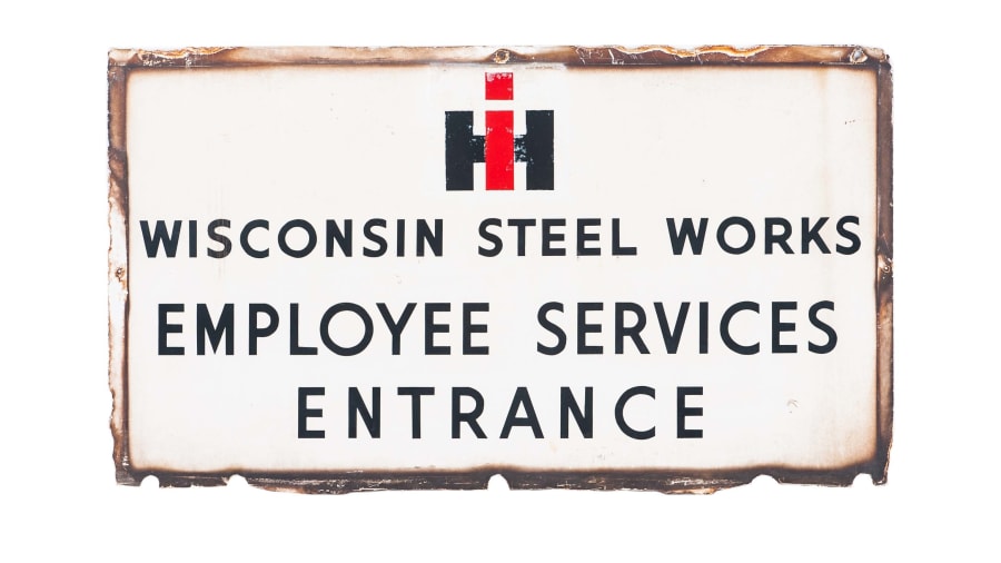Wisconsin Steel Works, IH Single-Sided Porcelain 42x24 at Gone Farmin ...
