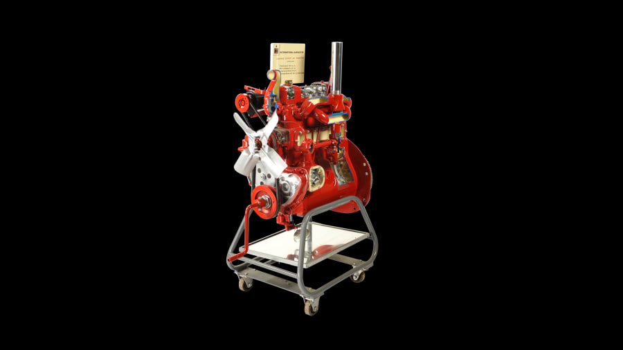 1950s International Harvester, Super M Cutaway Engine Display 45x24x60 ...