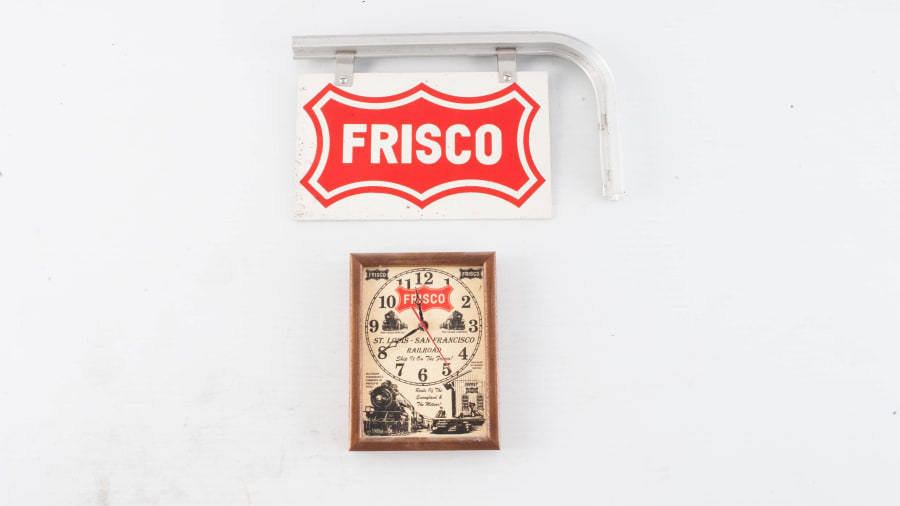 Railroad Crossing Light, Frisco Clock And Sign Lot Of 3 at Gone Farmin ...