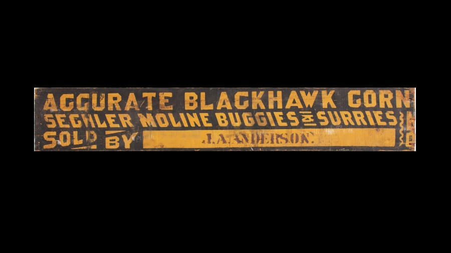 Accurate Blackhawk Corn, Single-Sided Wooden Sign 36x6 at Gone Farmin ...