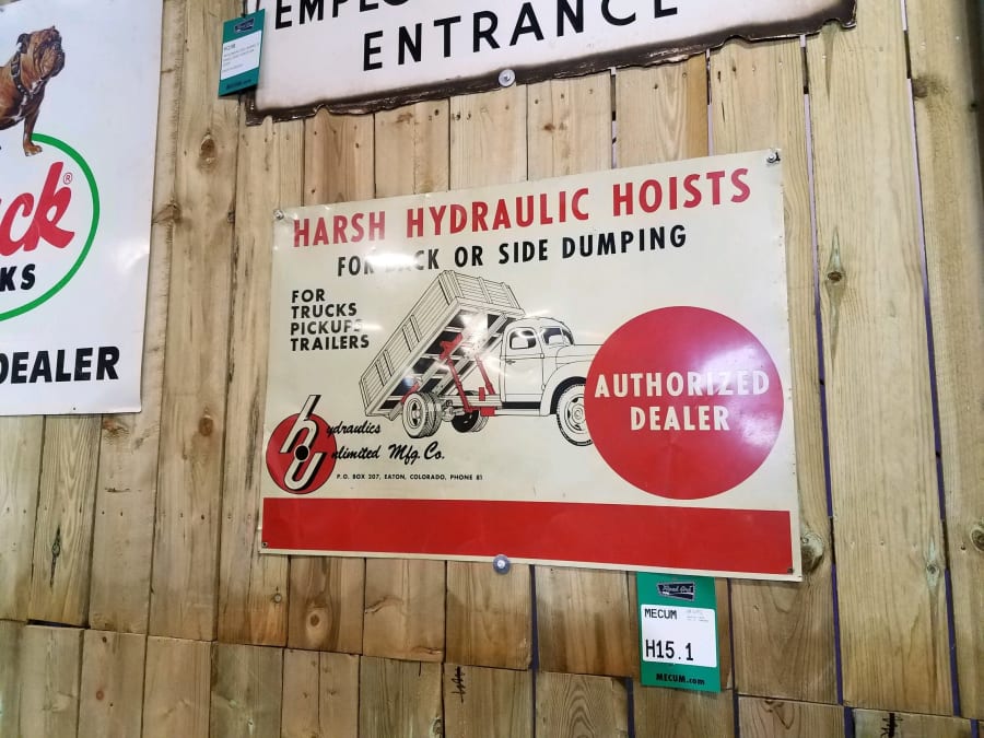 Harsh Hydraulic Hoists, Double-Sided Tin 34x24 at Gone Farmin' Fall ...