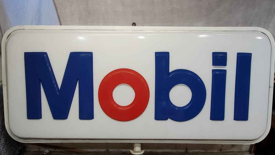 Mobil Double-Sided Sign 99x42 at Gone Farmin' Fall Premier 2020 as H129 ...