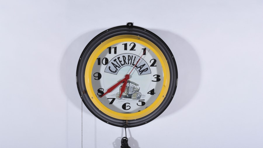 Caterpillar Lighted Clock 20x7x20 at Gone Farmin' Fall Premier 2020 as ...