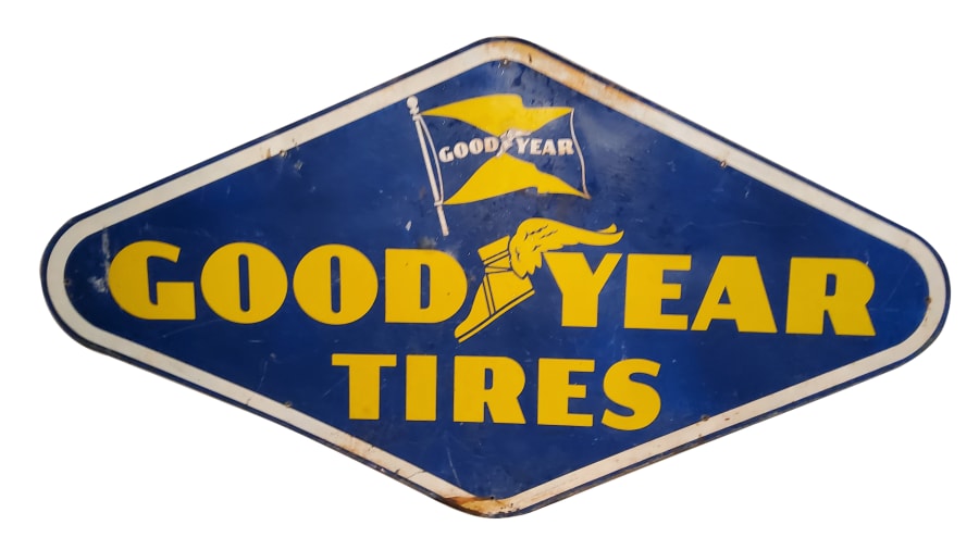 Goodyear Tires Single-Sided Tin Sign at Gone Farmin' Fall Premier 2021 ...