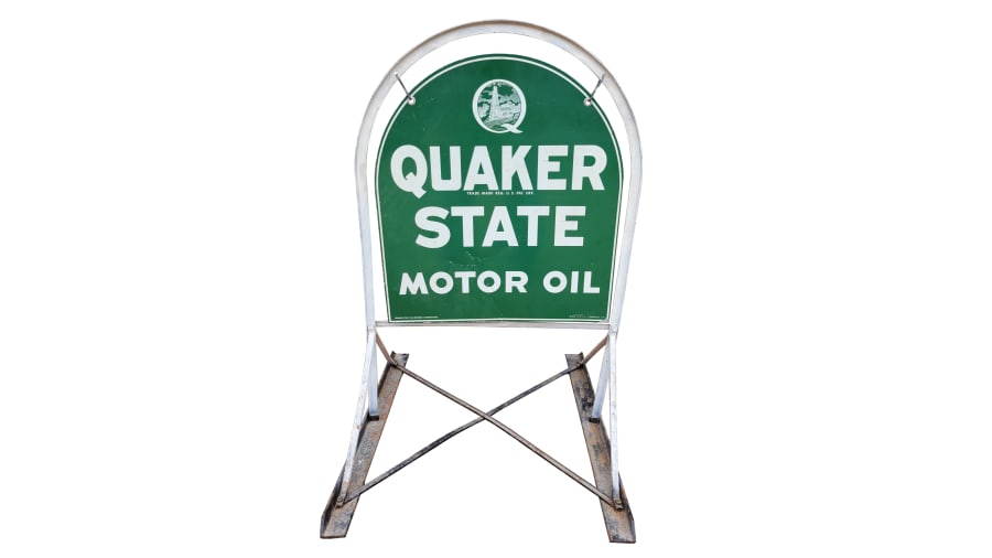 1977 Quaker State Motor Oil Double-Sided Tin Sign at Gone Farmin' Fall ...