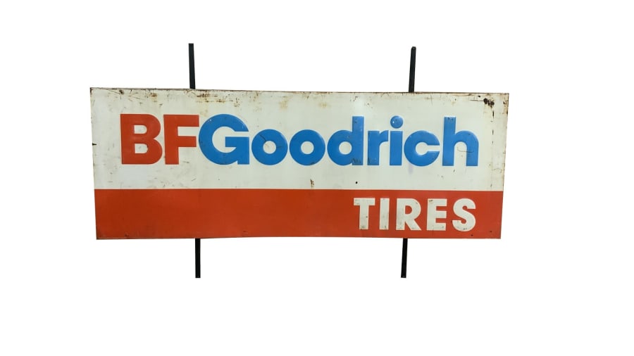 B.F. Goodrich Single-Sided Embossed Tin Sign at Gone Farmin' Fall ...