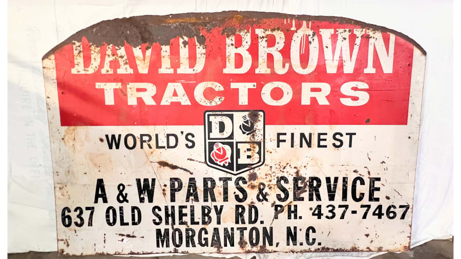 David Brown Tractors Double-Sided Tin Sign for Sale at Auction - Mecum ...