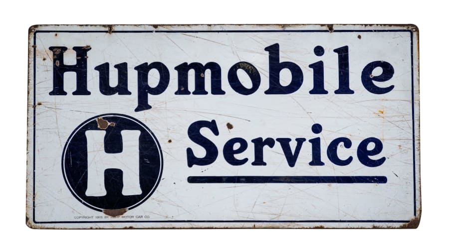 Hupmobile Service Double-Sided Porcelain Sign for Sale at Auction ...