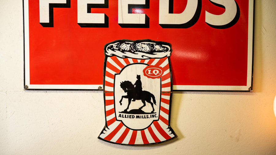 Wayne Feeds Sign Vintage Wayne Feeds Seed Egg Farm Metal Sign Horse