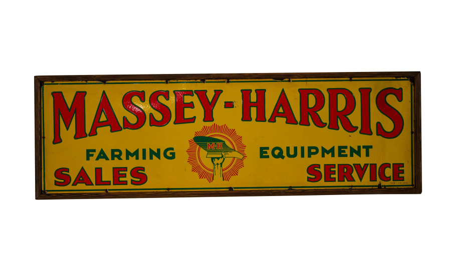 Massey-Harris Single-Sided Porcelain Sign at Schaaf Tractor & Truck ...