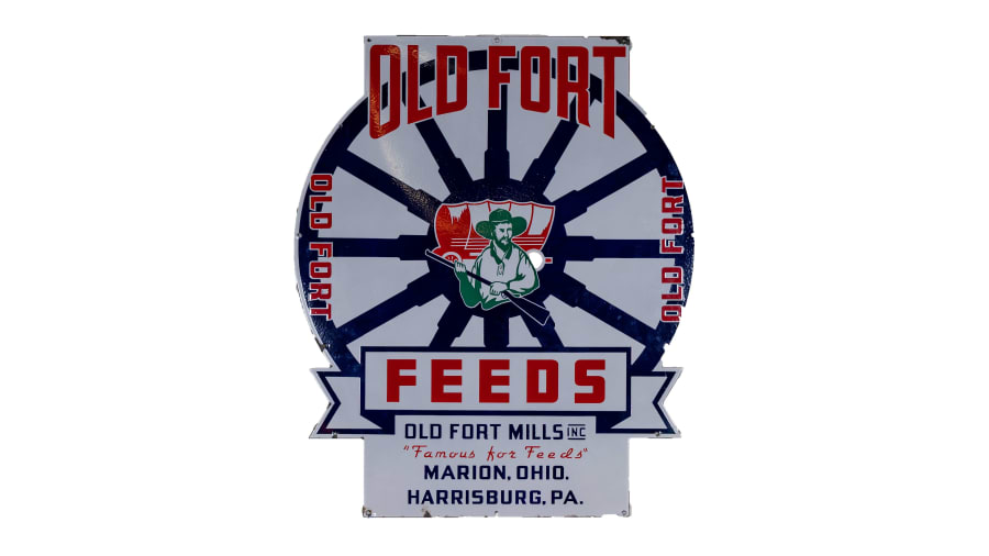 Old Fort Feeds Porcelain Sign for sale at Schaaf Tractor & Truck Museum ...