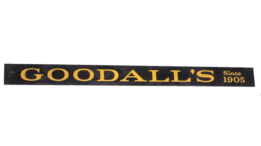 Goodall's Single-Sided Smalt Sign for Sale at Auction - Mecum Auctions