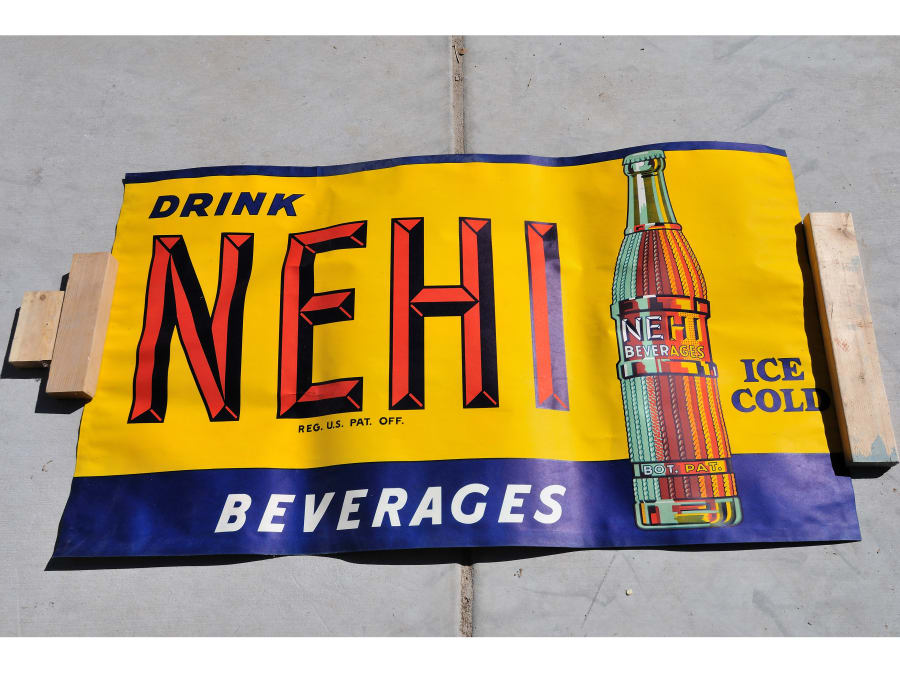 Nehi Paper Sign 57x33 at Houston 2013 as Z156 - Mecum Auctions