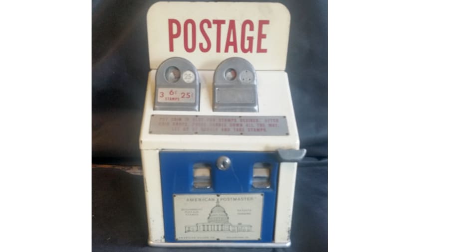 3 Stamps For 25 Cents Postal Machine 14x8x6 for Sale at Auction - Mecum ...