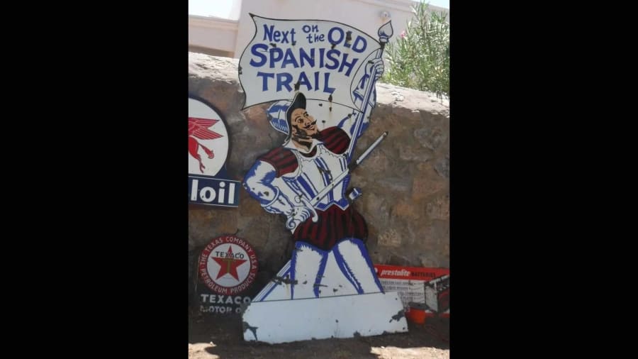 Original Old Spanish Trail Single-Sided Porcelain Sign at Houston 2020 ...