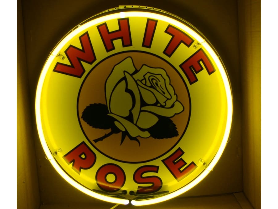 White Rose Neon Sign at Des Moines 2012 as Z110 - Mecum Auctions